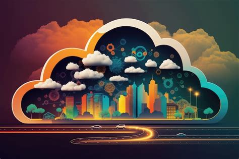premium ai image cloud computing concept smart city wireless internet