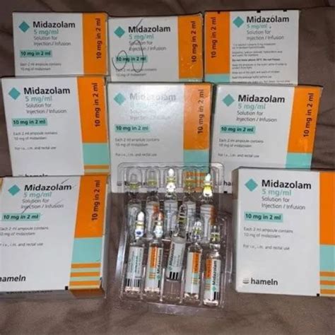 AGH011 Midazolam 10mg2ml Ampoules 5mgml Solution 53 OFF