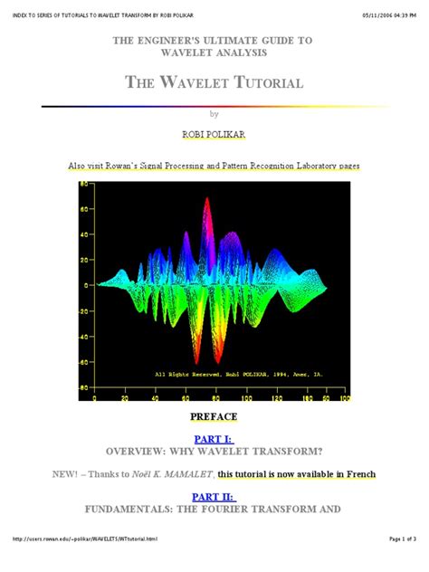 Wave Let Tutorial Pdf Spectral Density Wavelet