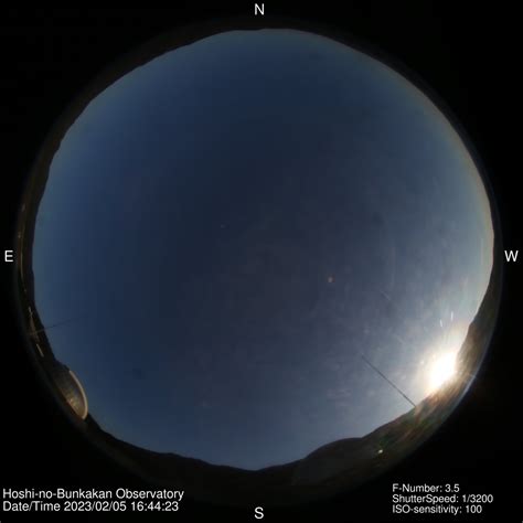 星野村星の文化館天文台 On Twitter 星野村2月5日16：44の空は晴れです。天気が良いので今夜は冷えそうです。星空観察は冬の