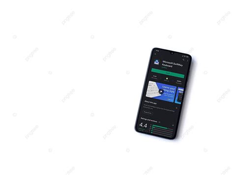 The Display Shows The Microsoft Swiftkey Keyboard App Play Store Page