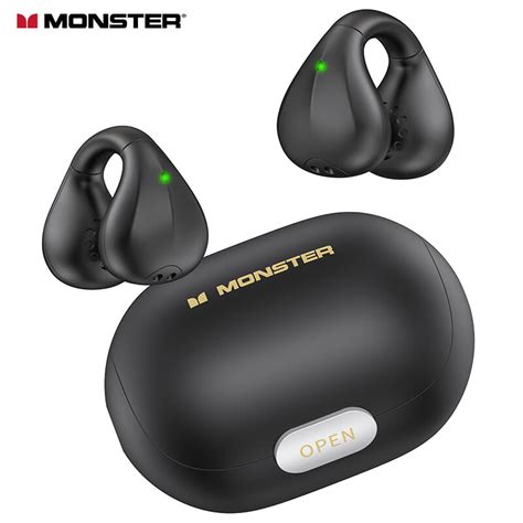 魔声（monster）open Ear200蓝牙耳机真无线超长续航久戴不痛开放式半入耳式通话音乐游戏运动跑步男女款 101黑色 京东商城【降价