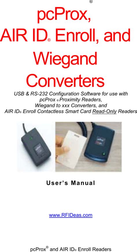 Rf Ideas Rdr Ake Mhz Rfid Ethernet Interface Card Reader User Manual Manual Pcproxv