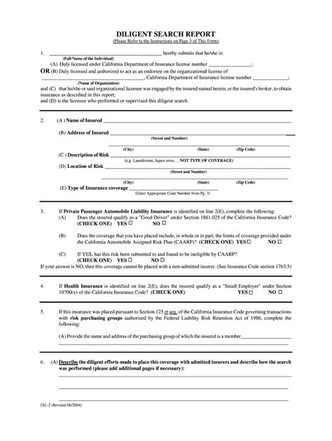 California Surplus Lines Export List 2004 2025 Form Fill Out And Sign