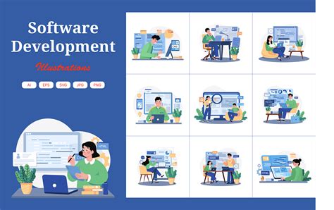 Premium Software Development Illustration Pack From Design