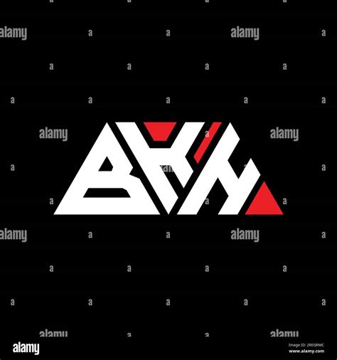 Bkh Triangle Letter Logo Design With Triangle Shape Bkh Triangle Logo