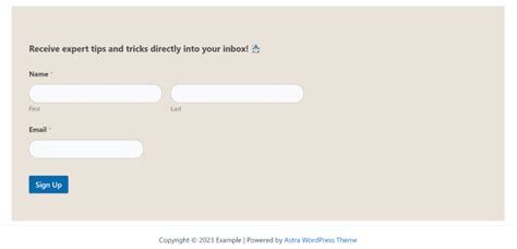 how to create a custom signup form in elementor