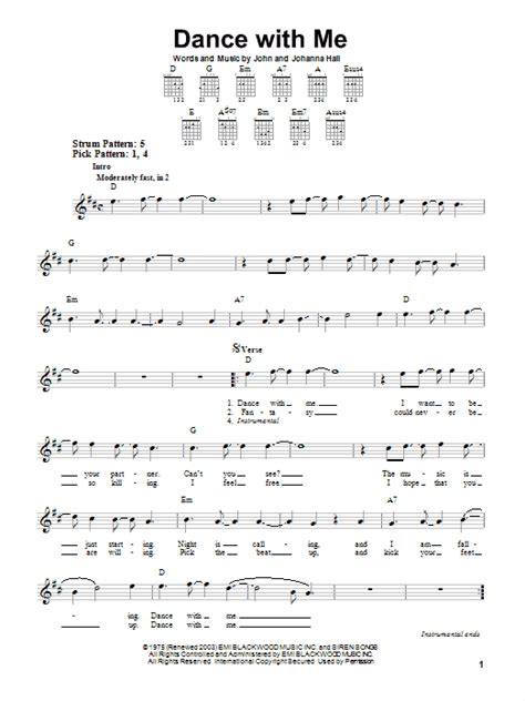 Dance With Me Sheet Music Direct