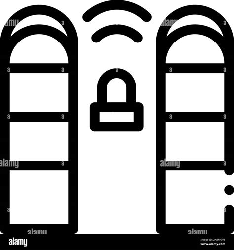 Alarm Signal Control Icon Vector Outline Illustration Stock Vector