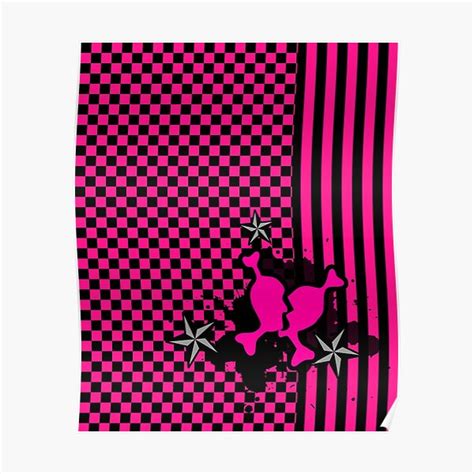 Punky Pink Emo Poster For Sale By Ravevampire Redbubble