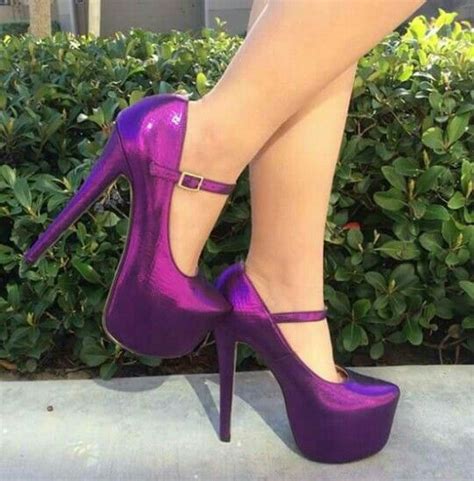 Purple High Heel Shoes