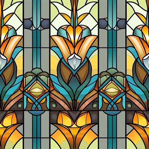 Stained Glass Theme Designs Seamless Tileable Set 1 Format Etsy