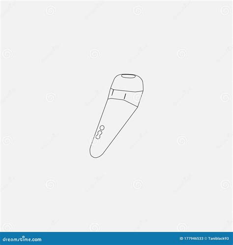 Female Sex Toy Outline Isolated Icon Flat Vector Illustration Design Element For Adult Stores