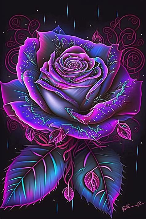 Rmsgozo 5d Light Emitting Plants Diamond Painting Kits