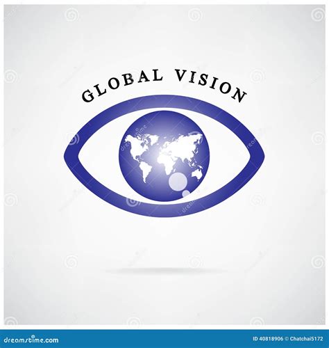 Global Vision Signeye Iconsearch Symbol Stock Vector Illustration