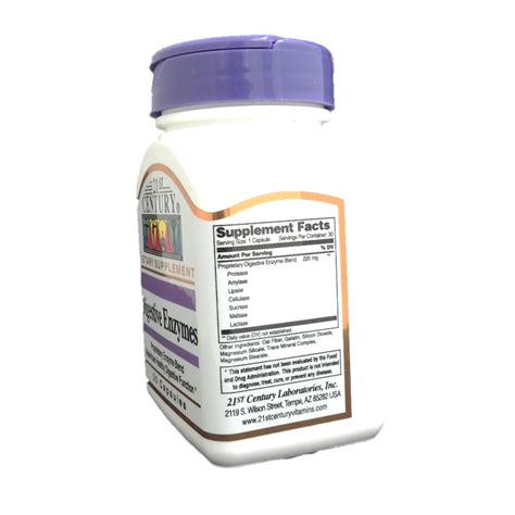 21st Century Digestive Enzymes Capsules 60s Al Marwa Pharmacy Qatar
