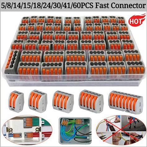 5 8 14 15 18 24 30 41 60pcs wire connector universal compact wiring