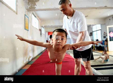 Young Chinese Gymnasts Training