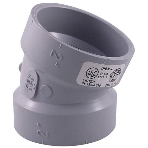 Ipex System 15 2 Dwv Pvc 225 Degree Elbow Home Hardware