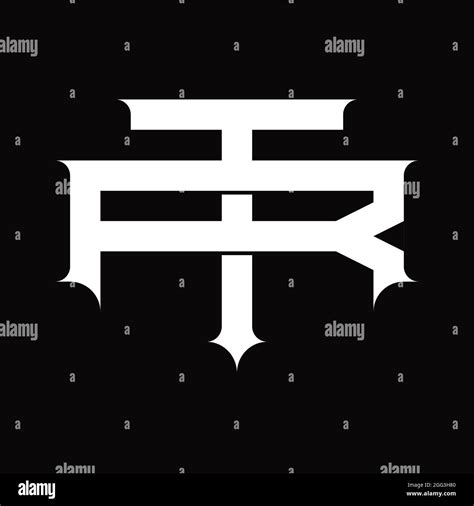 Rt Logo Monogram With Vintage Overlapping Linked Style On White Design Template Stock Vector