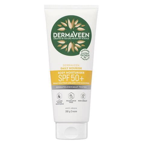 Dermaveen Sensitive Sun Spf 50 Moisturising Face And Body Cream 200g