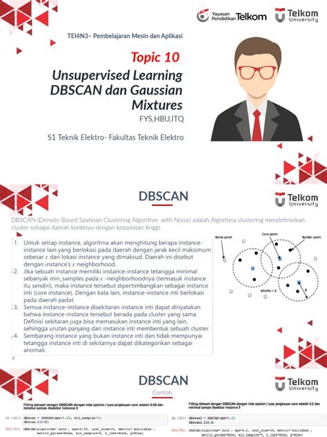Topic 10 Unsupervised Learning Dbscan Dan Gaussian Mixtures Fys Pdf