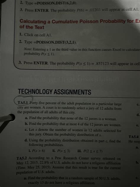 Solved 2 Type POISSON DIST 6 2 0 3 Press ENTER The Chegg Com