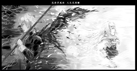 Pixivファンタジアfk 【pffk】花に風【明と暗の宿敵】 春日萌春のイラスト Pixiv