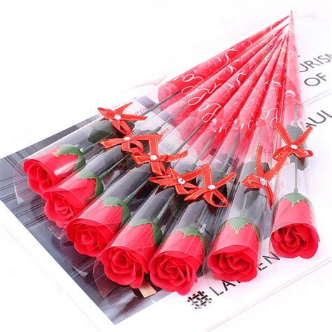 도매콜 Abm한송이 인테리어 장미꽃 레드 18개