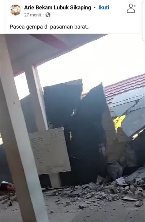 Info Gempa Pagi Hari Ini Di Pasaman Barat Sumbar Jumat 25 Februari 2022