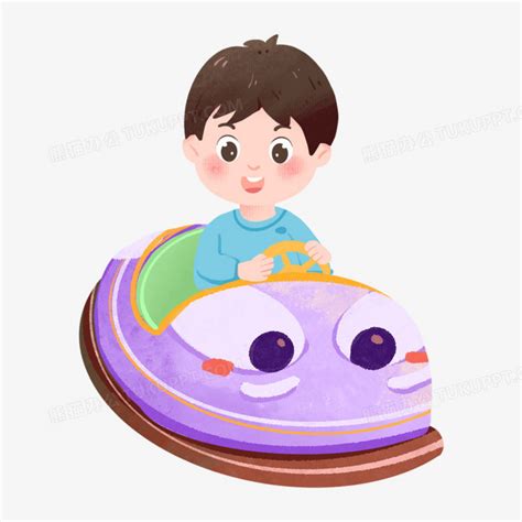 卡通好朋友一起玩碰碰车元素二PNG图片素材下载 好朋友PNG 熊猫办公