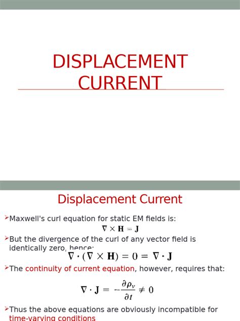Lecture 31 Displacement Current Pdf Materials Science Electromagnetism