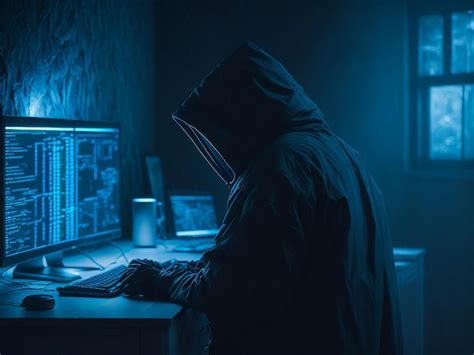 Premium Ai Image Dangerous Hooded Hacker Breaks Into Government Data