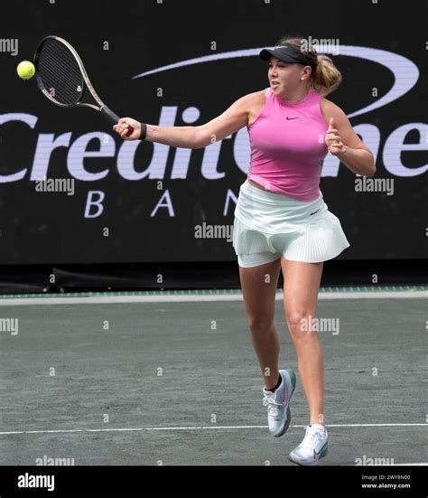 April 1 2024 Amanda Anisimova Usa Defeated Alize Cornet Fra At The Credit One Charleston