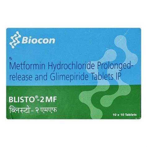 2mf Metformin Hydrochloride Prolonged Release Glimepiride Tablets 2 Mg