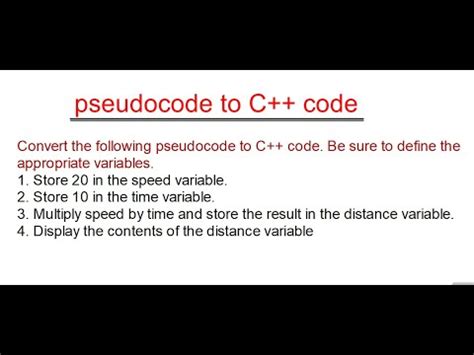Pseudocode To C Code C Tutorial YouTube