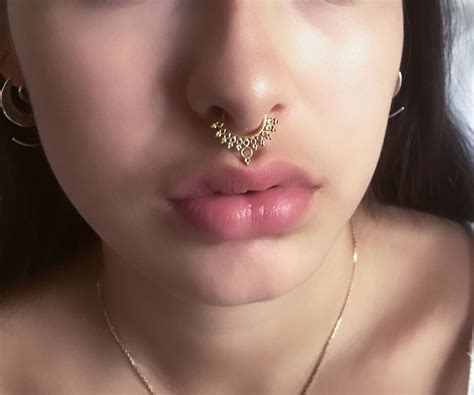 Brass Septum Ring Septum Jewelry Septum Piercing Tribal Etsy