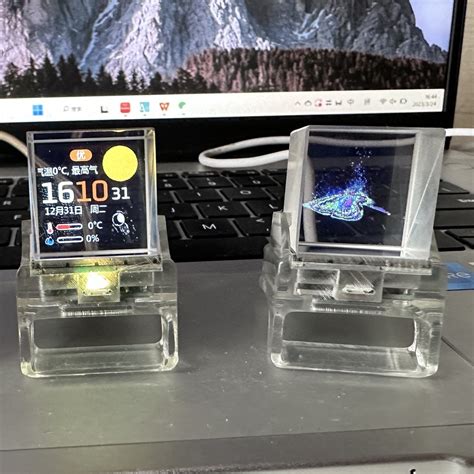 ￥賽博朋克棱镜时钟 動畫時鐘 稚晖君小電視時鐘 時鐘 鐘 Holocubic分光棱镜时钟 桌面時鐘 摆件 桌面裝 蝦皮購物