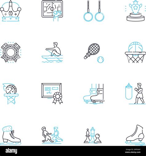 Administration Linear Icons Set Management Leadership Coordination