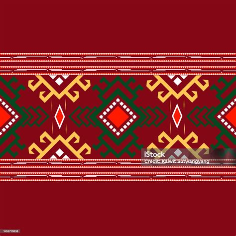 부족의 민족 직물 패턴의 개념은 의류 배경 첨단 기술 카펫 벽지 의류 포장 바틱 직물 벡터 일러스트레이션에 사용됩니다 자수 스타일 0명에 대한 스톡 벡터 아트 및 기타