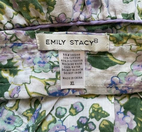 Emily Stacy Nightgown Womens Xl Multicolor Floral Pea Gem