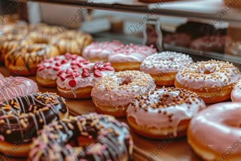 Assorted Gourmet Donuts On Display 4548535