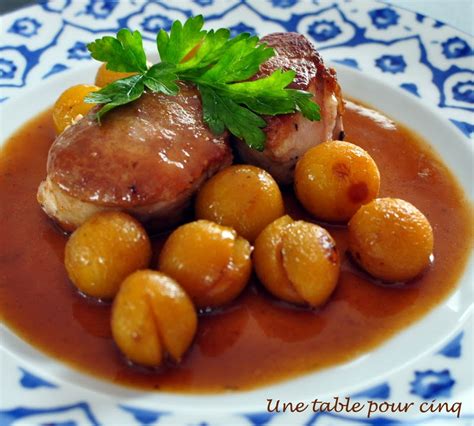 Une Table Pour Cinq Filet Mignon Aux Mirabelles