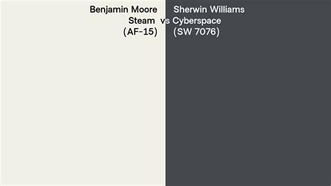 Benjamin Moore Steam Af 15 Vs Sherwin Williams Cyberspace Sw 7076