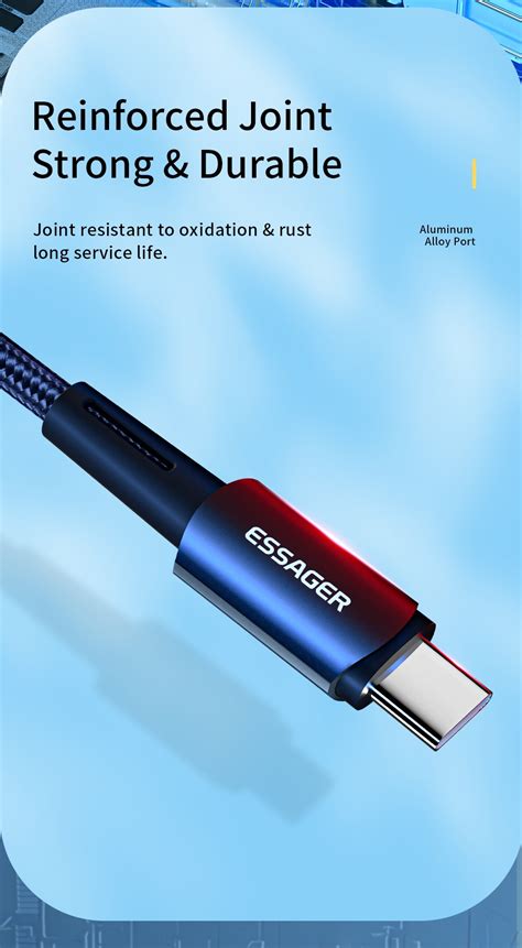 Essager 66w 6a Super Fast Charger Cable Fast Usb Type C Charging Data