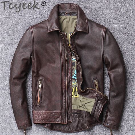 Chaqueta De Cuero 2020 Natural Genuino Para Hombre Abrigo De Cuero De