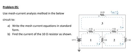 solved problem 05 use mesh current analysis method in the