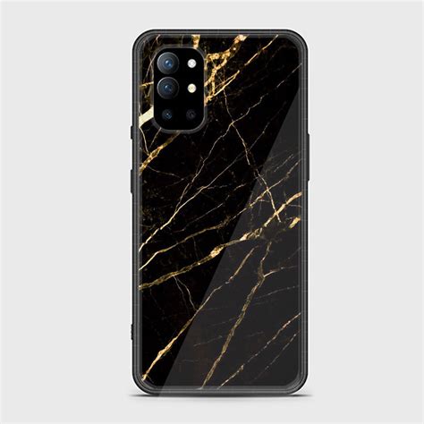 Oneplus 9r Case Black Marble Series Printed Ultra Shine Premium