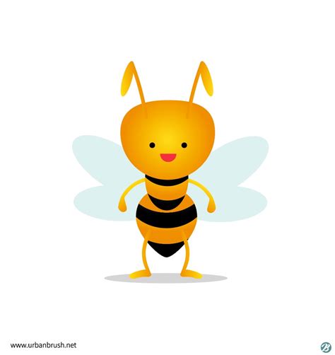 꿀벌 캐릭터 일러스트 Ai 다운로드 Download Honey Bee Chracter Vector Urbanbrush