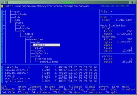 Unixtree Xtree Alike Filemanager For Unix Linux